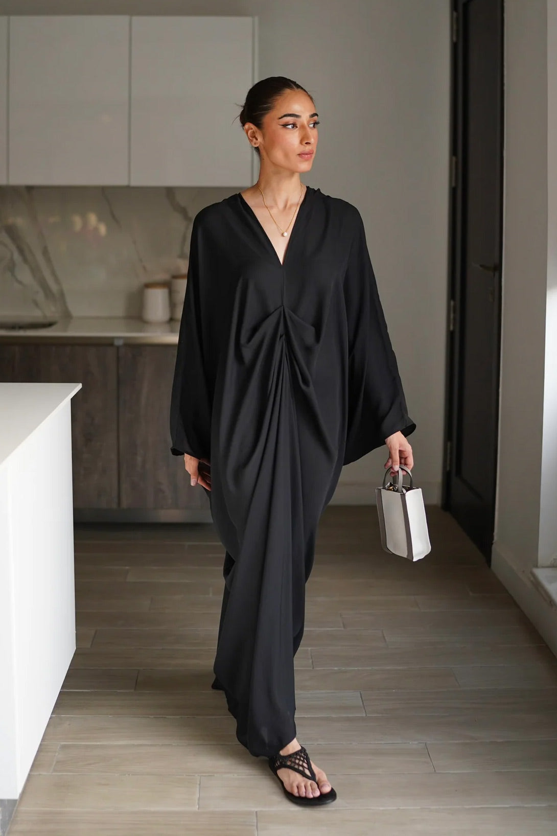Kaftan Dress - J7081_Black – JSDC INC